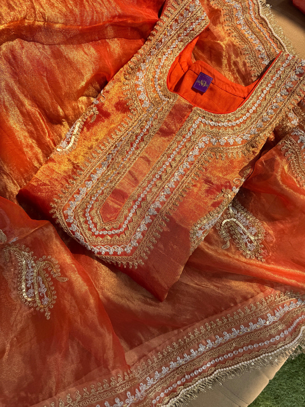 Pure Tissue Kurta Suit Set – Karigari Couture